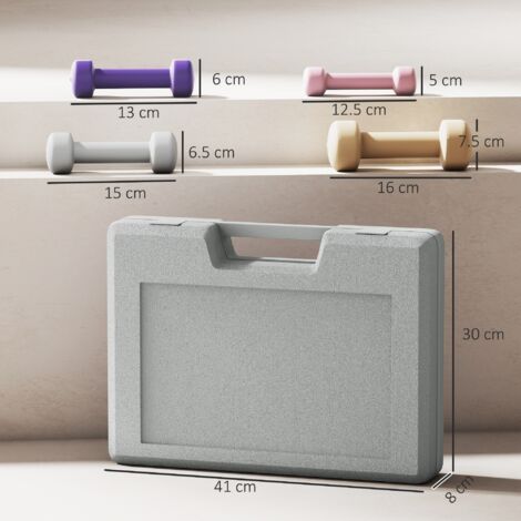 Haltères de musculation à domicile 10 kg avec boîte de rangement ...