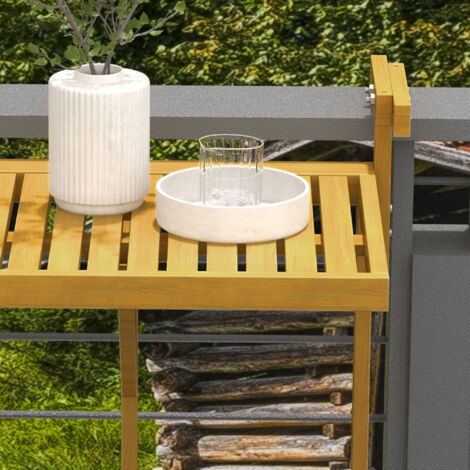 Table suspendue balcon bois pliable table de balustrade 60x40cm ...