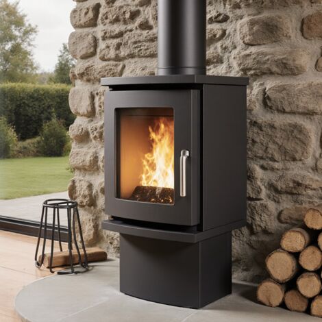 596 x 340 x 4 mm - Schott Robax - Vitre d’insert pour poêle à bois ...