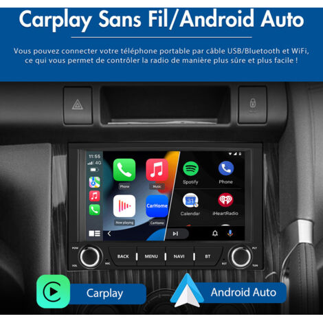 AWESAFE Autoradio Android 13 2Go+64Go pour Peugeot 206 (2002-2010) 7 ...