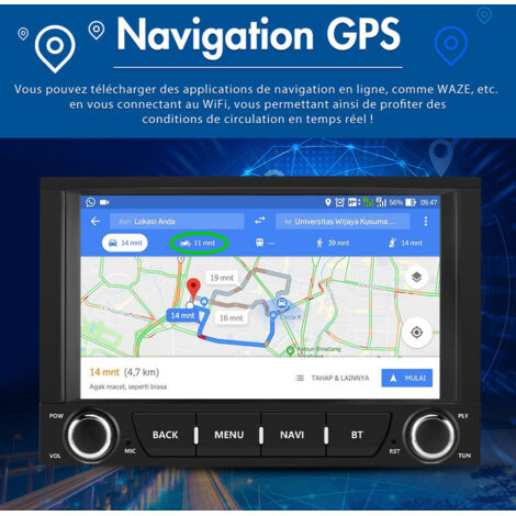 AWESAFE Autoradio Android 13 2Go+64Go pour Peugeot 206 (2002-2010) 7 ...