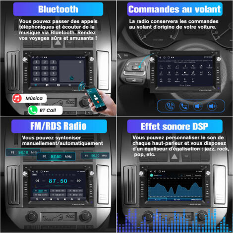 AWESAFE Autoradio Android 13 pour VW Passat B5 Golf Polo MK4 T5 2Go ...