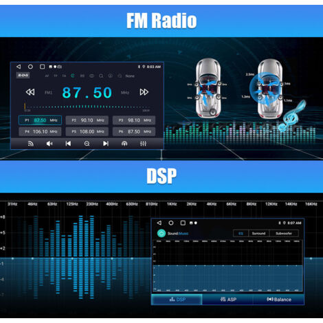 AWESAFE Autoradio Android 13 pour Audi A3/S3/RS3 (2012-2020) 2Go+64Go 9'' Écran Tactile avec ...