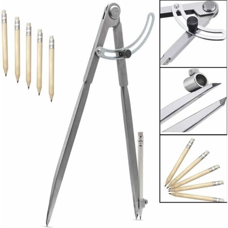 Compas pointu 300 mm / 12 pouces, grand crayon marqueur avec porte ...