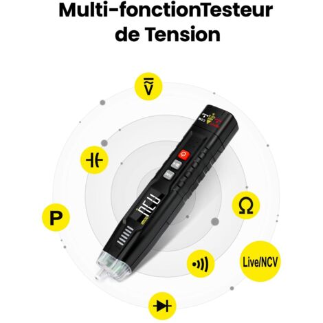 Testeur de tension multifonction, multimètre automatique, détecteur de ...