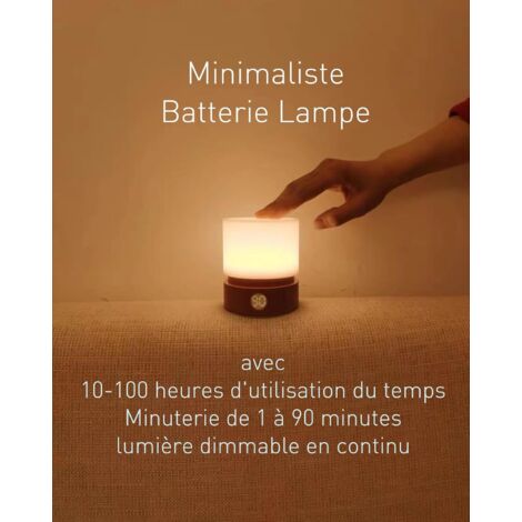 Veilleuse avec Minuterie, Petit lampe de Chevet de Table, LED Veilleuse ...