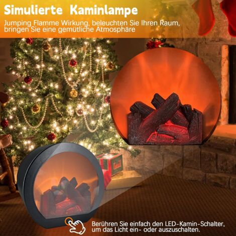 Cheminée LED, lampe de cheminée à commande tactile, cheminée électrique ...