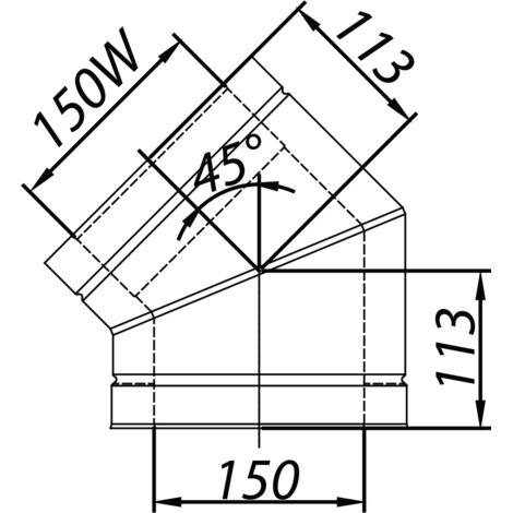 ADAM DW Ellbogen fi 150 45°