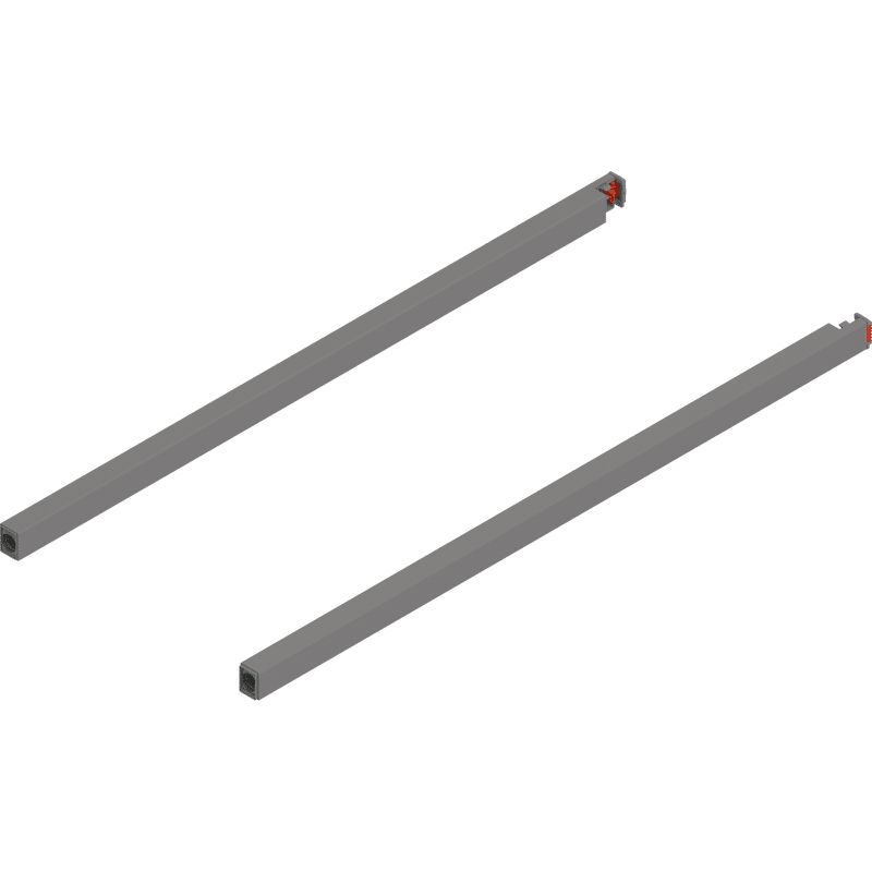 Blum MERIVOBOX Längsreling, NL=500 mm, links/rechts, indiumgrau