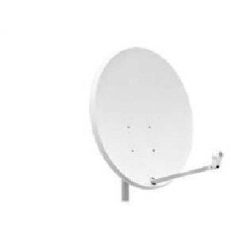 PARABOLE SATELLITE ACIER 65 CM BLANCHE SANS LNB HD ME