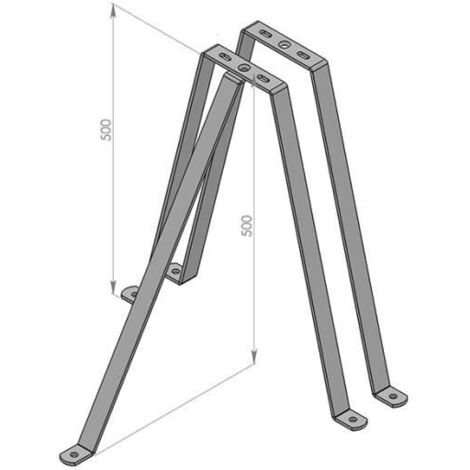 Fixation murale en V - HD LINE - Mât d'antenne - Déport 50cm ...