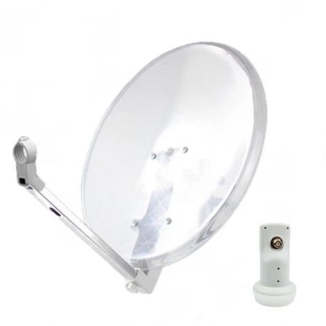 HDME Parabole satellite Fibre Transparente 60cm + LNB SINGLE HD 4K