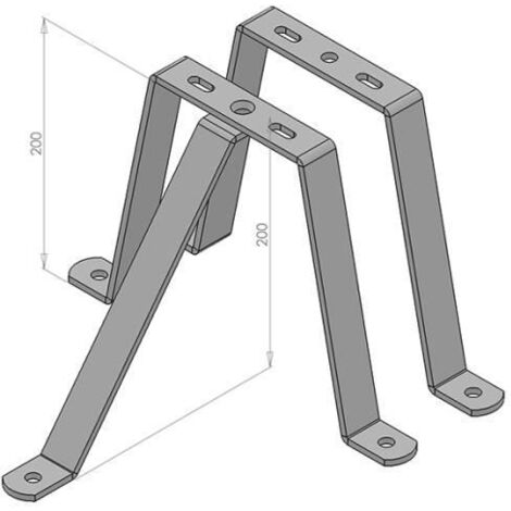 Fixation murale - HD LINE - Mât d'antenne - Déport 20cm - Profondeur ...