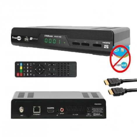 RECEPTEUR FRANSAT OPTEX HD 9947 TV SATELLITE HD (SANS CARTE FRANSAT ...