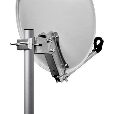 HDME PARABOLE SATELLITE ACIER BLANCHE 60CM AVEC SUPPORT LNB EN ACIER ...