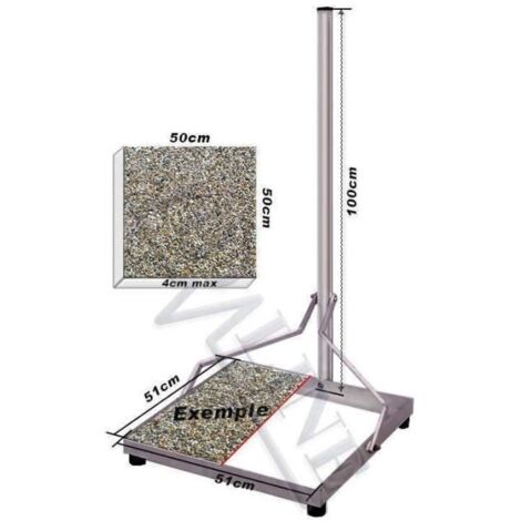 Support Parabole - HD LINE - Châssis Acier - Mât 100 cm - Dalle 50x50 ...