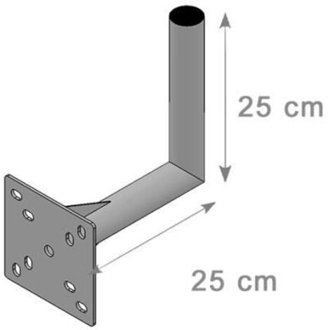 Fixation Murale en L coudée - HD LINE - Déport 25cm - Support d'antenne ...