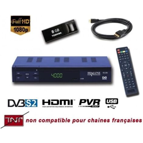 Décodeur satellite HD - HD LINE - HD-250 - HDMI, PERITEL - Multi ...