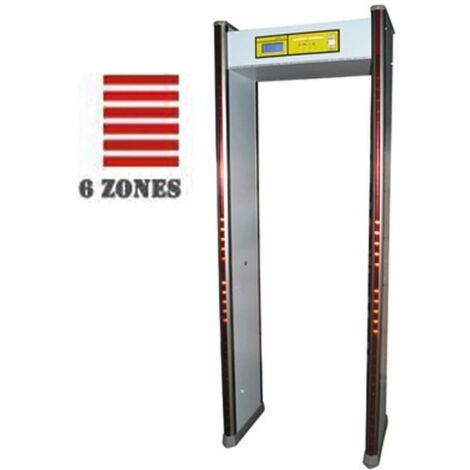 Portique detection metal 6 zones école aeroport detecteur metaux alarme ...