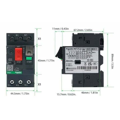 Interrupteurs de Protection de Moteur, Disjoncteur Magnétique Thermique ...