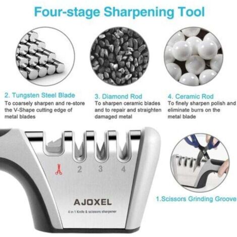 Professioneller Messerschärfer, 4-in-1 Küchenmesser- und ...
