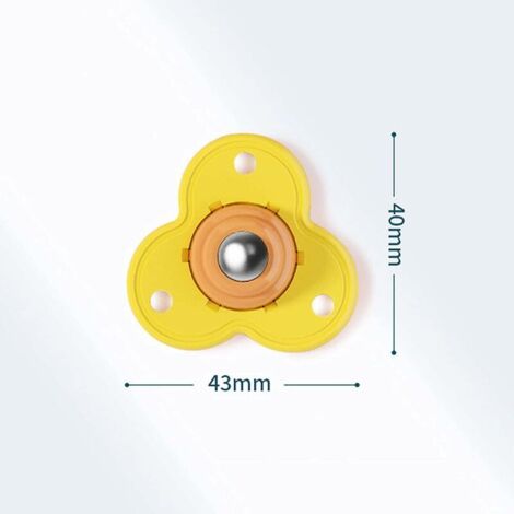 Set mit 8 selbstklebenden Mini-Lenkrollen aus Edelstahl, 360-Grad ...