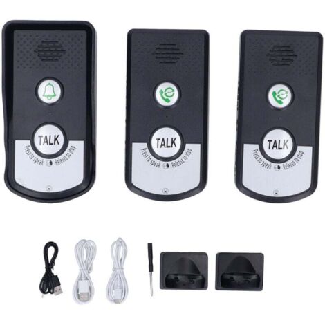 Citofono Wireless Campanello 1500 Metri 2 Metodi di Ricarica Citofono ...