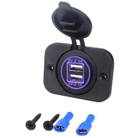 Presa USB doppia da incasso 12/24 Volt 2,1 A 5 Volt per roulotte, case ...