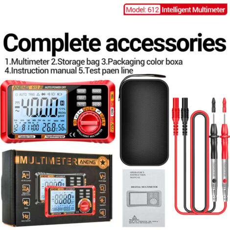 Multimetro digitale 3 in 1, voltmetro multifunzione con 4000 punti di ...