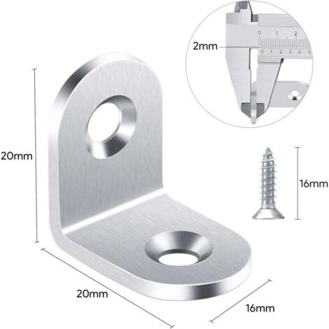 20 pezzi staffa angolare 20x20 mm, staffa angolare a 90 gradi in ...