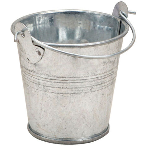 Piccolo secchio di metallo con manico, 4 cm di altezza x 5 cm di ...