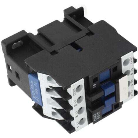 Contactor eléctrico CJX2 0910, trifásico, con contactos de plata y base ...