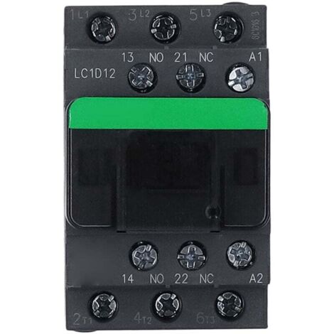 Contactor de CA 380 V 12 A, 1 bobina, núcleo de cobre, normalmente ...