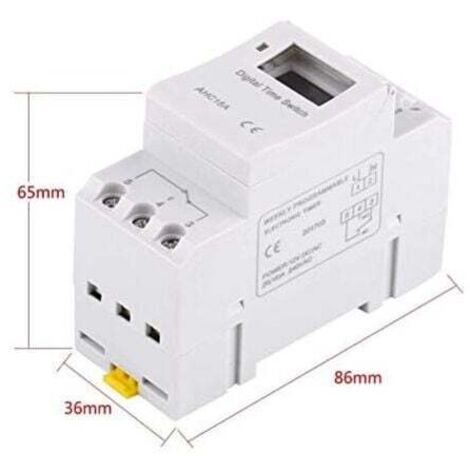 Temporizador digital programable, interruptor horario semanal con ...