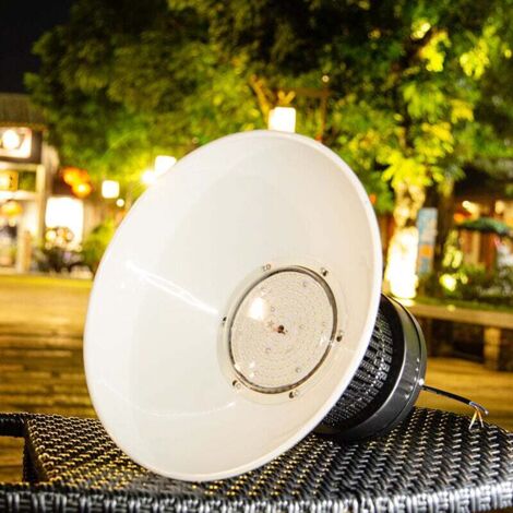 Foco LED industrial de 1500 W, color negro, blanco frío (3000-6500 K)