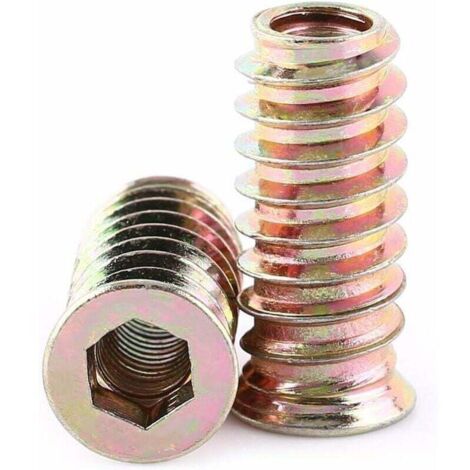 Paquete de 20 tuercas hexagonales roscadas de aleación de zinc M8, surtido de tuercas de ...