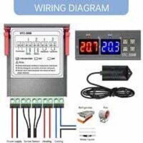 Controlador digital de temperatura y humedad STC-3028, 110-220 V ...