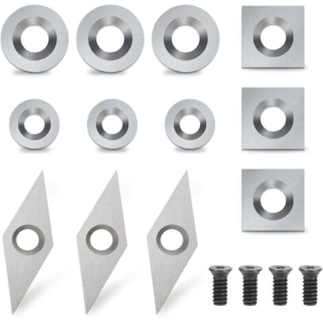 12 insertos de carburo para torneado de madera, insertos de corte ...