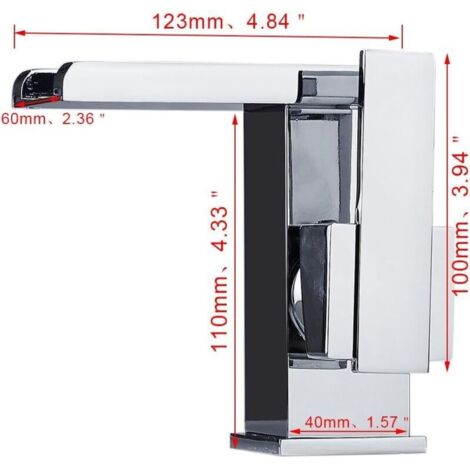 Grifo de cascada iluminado con LED de alta calidad para lavabos de agua ...