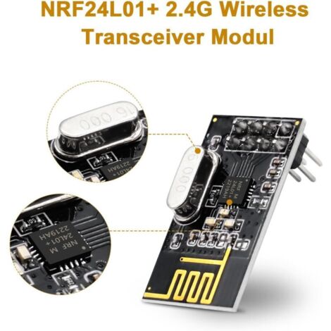 NRF24L01+ Paquete de 6 módulos transceptores de radio inalámbricos de 2 ...