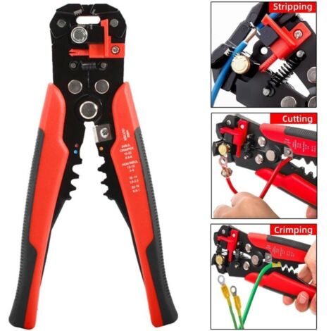 Pince à dénuder auto-ajustable 5 en 1, pince à sertir multifonctionnelle, peut être utilisée ...