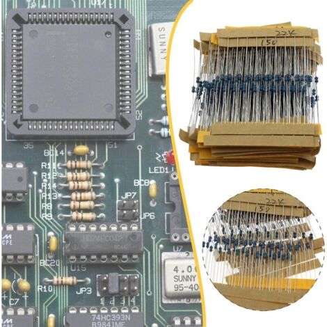Kit Résistance 640 Pièces 1/6W 1% 1 Ohm à 10 MΩ Haute Précision Film ...