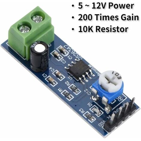 Lot de 5 Modules Amplificateur Audio LM386 200 Gain 5-12V Stéréo pour ...