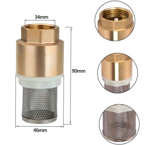 Clapet Anti-Retour 2 Pièces Avec Filtre Aspiration Acier Inoxydable ...
