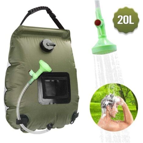 Douch Solaire Portable 20L Sac Eau Chauffe Eau Camping Douche Exterieur ...