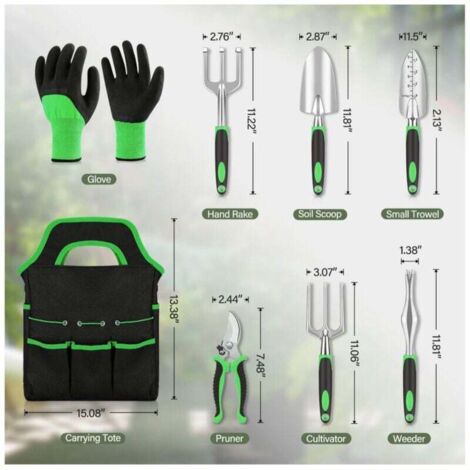 Ensemble Outils Jardin 3 Pièces Pelle Sécateur Multifonction Portable ...