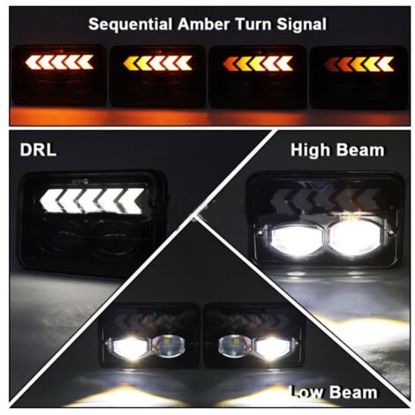 x 6 Zoll rechteckiger 5 x 7 Zoll LED-Scheinwerfer mit pfeilförmigem ...