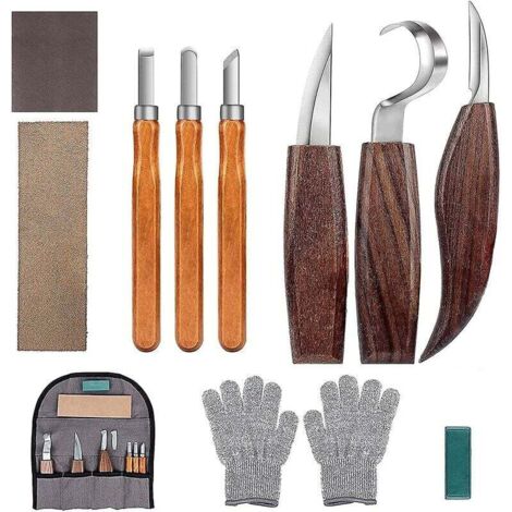 -10 herramientas para tallar madera, kit para tallar madera con 3 ...