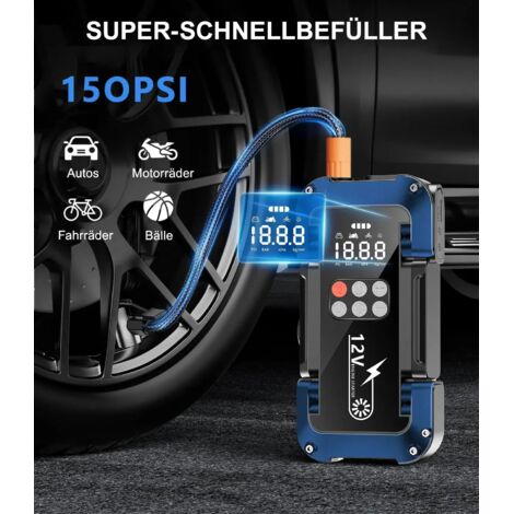 PowerTank Pro – 1200A Starthilfe, 150PSI Kompressor & 18W Powerbank