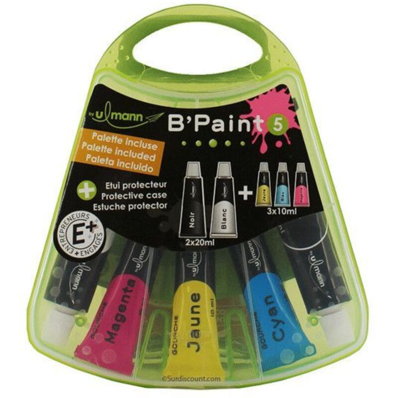 Boîte de peinture essentielle 5 tubes de gouache (2x20ml + 3x10ml ...
